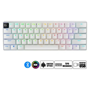 Teclado Logitech PRO X 60 LIGHTSPEED Bluetooth, OPTICO, 65 HRS, RGB ...