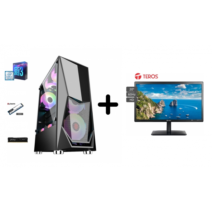 COMBO CPU ENSAMBLADO + MONITOR INTEL CORE I3 9100-9na GENERACIÑN - 8GB ...